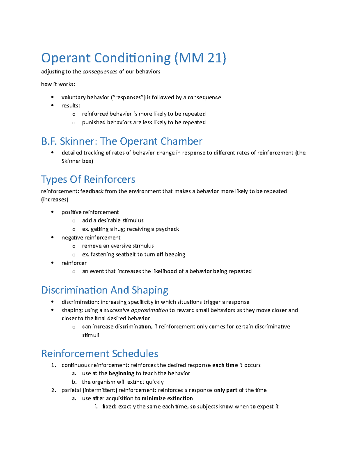 Operant Conditioning (MM 21) - Skinner: The Operant Chamber detailed ...