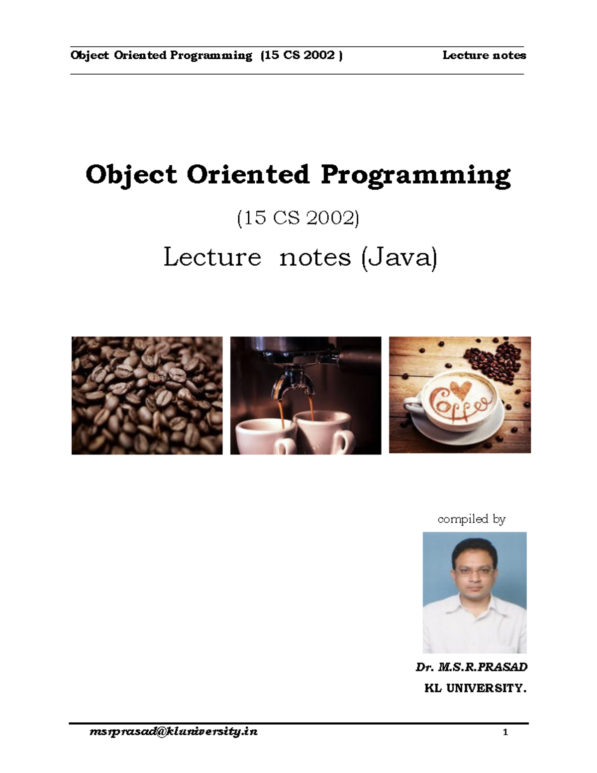 Oopj notes dec-16 - An algorithm is a step-by-step procedure or set of ...