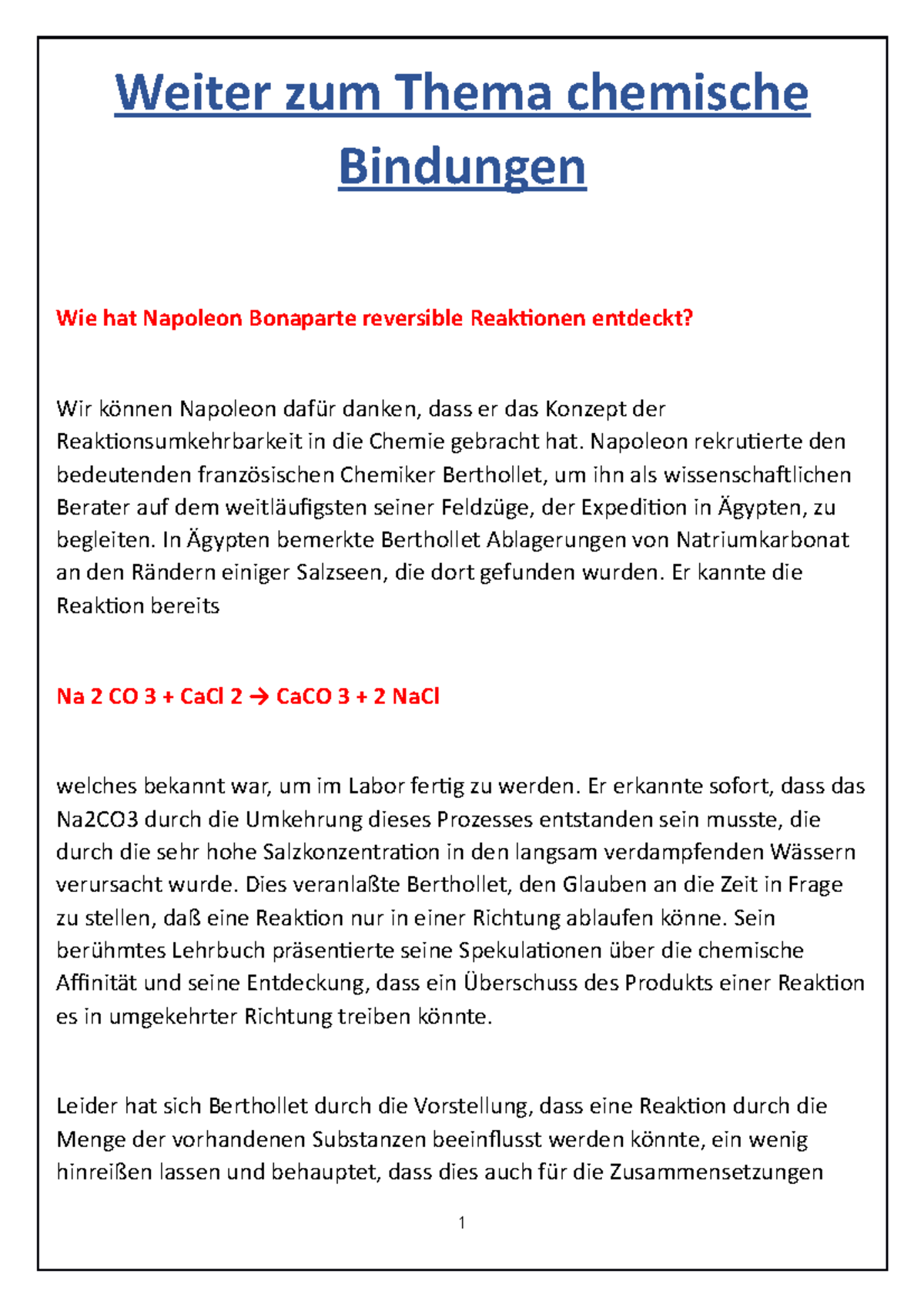 Weiter zum Thema chemische Bindungen - Weiter zum Thema chemische ...