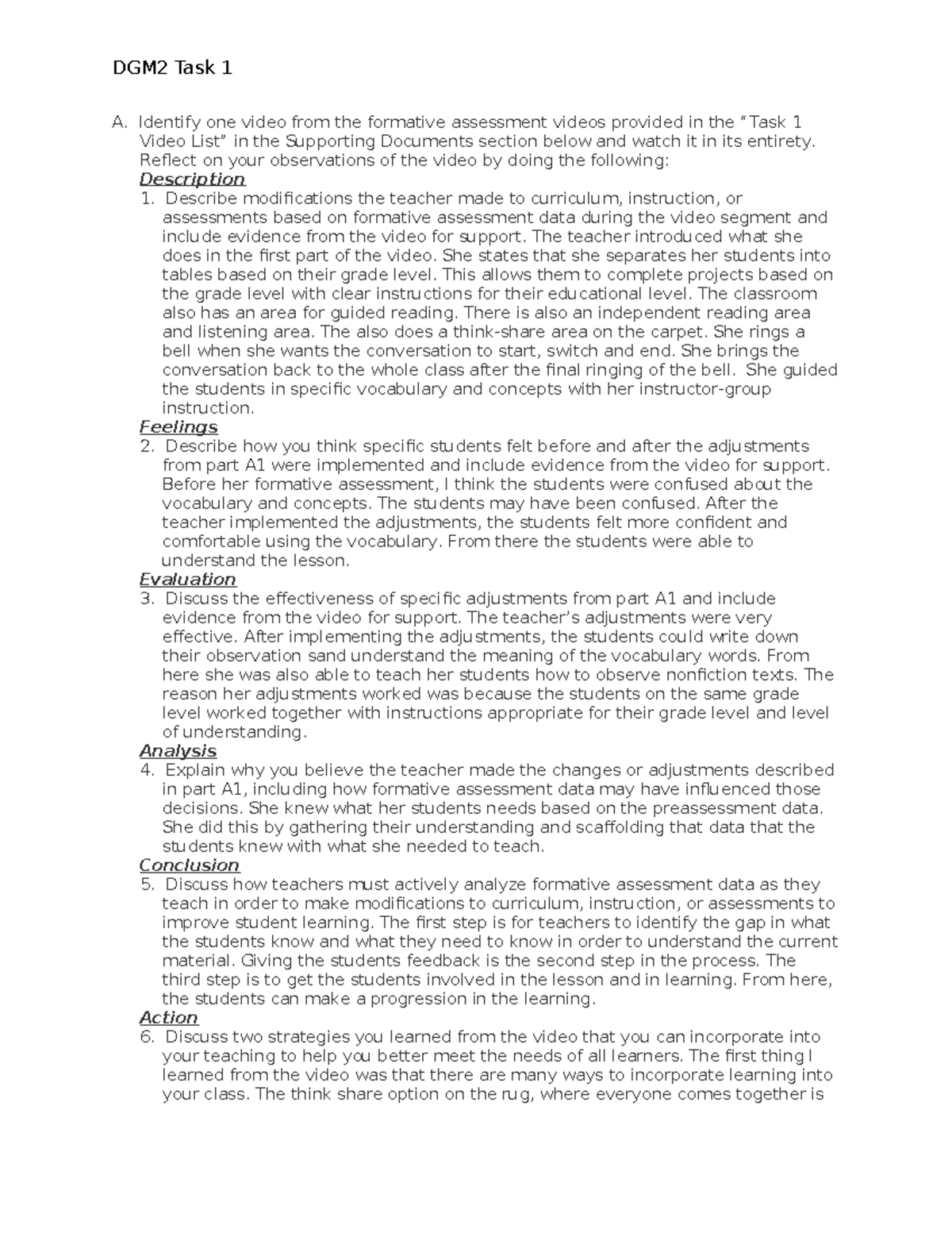 DGM2 Task 1 - none - DGM2 Task 1 A. Identify one video from the ...