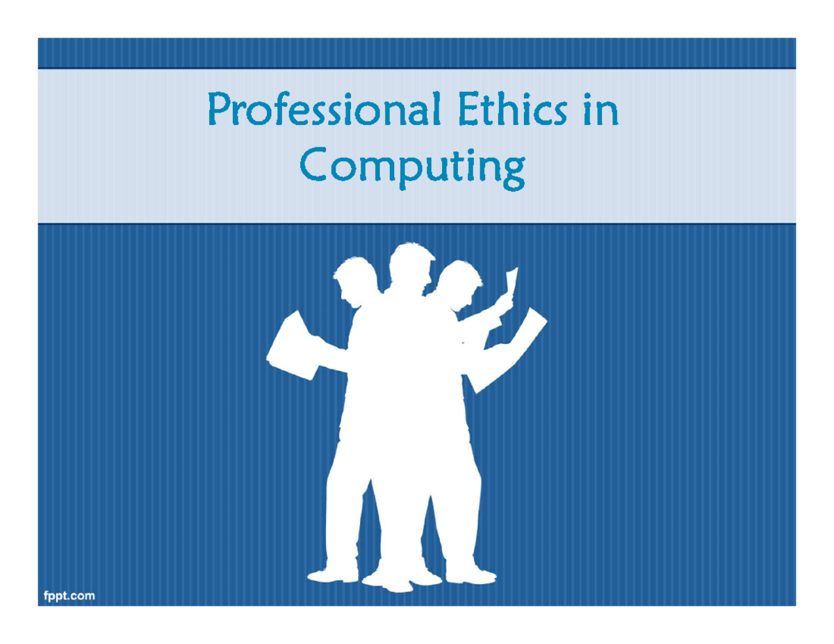 Week 3 (the Structure of An Organization) - Professional Ethics in ...