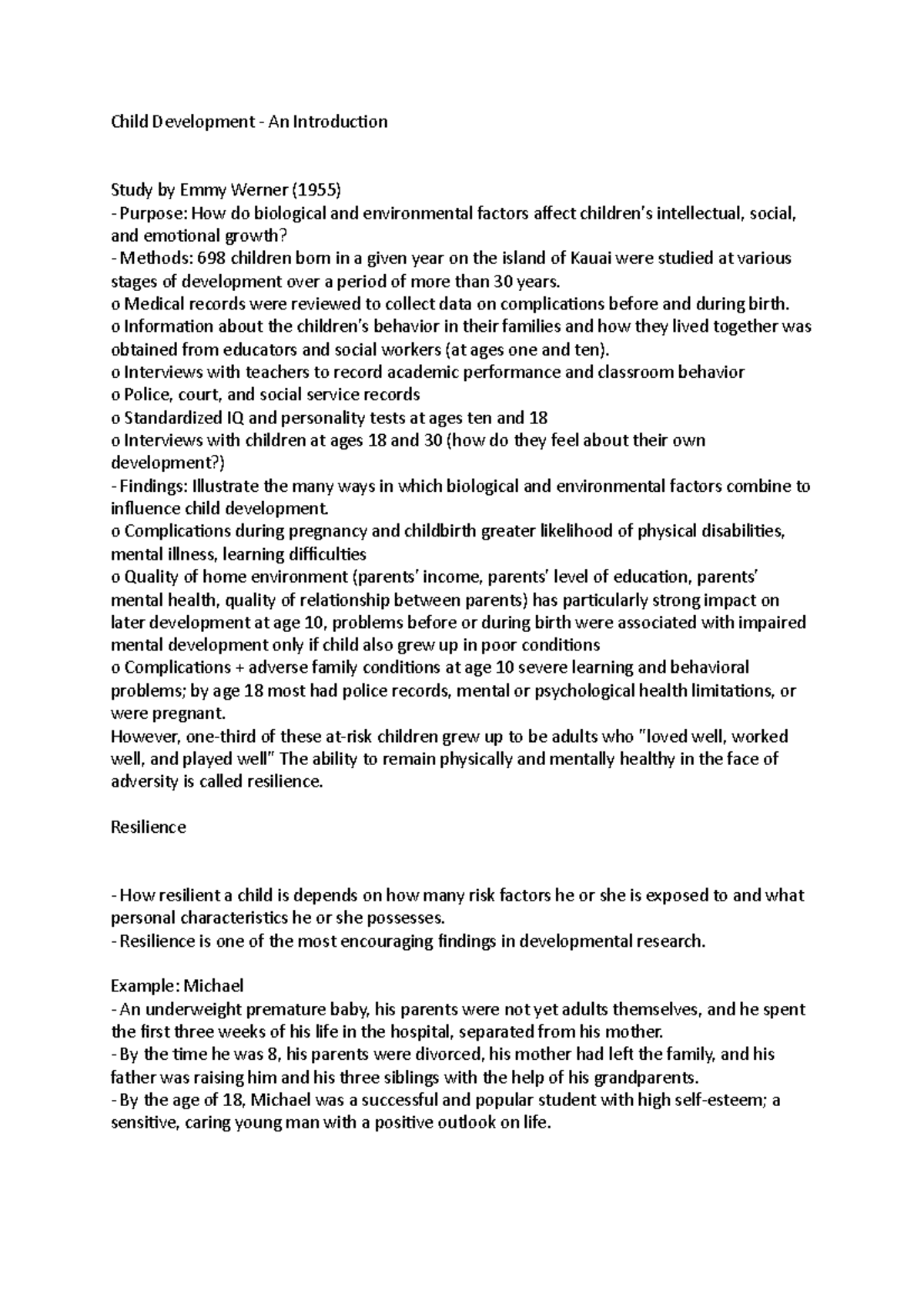 Child Development - Psychology - Child Development - An Introduction ...