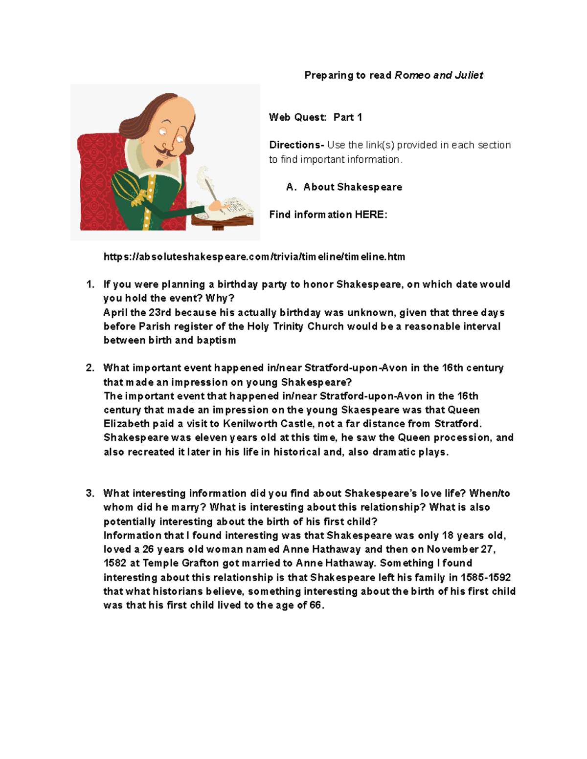 Dominic Lightcap- Preparing to read Romeo and Juliet - Preparing to ...