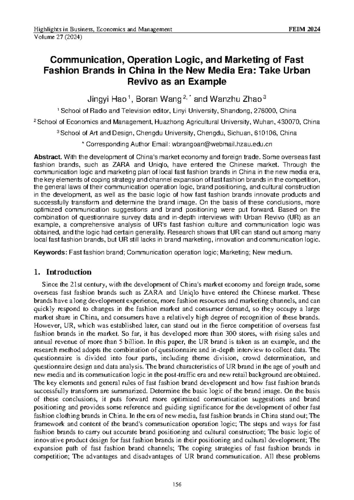 Communication operation logic and marketing of fast fashion 3x9wfrwc 0w ...