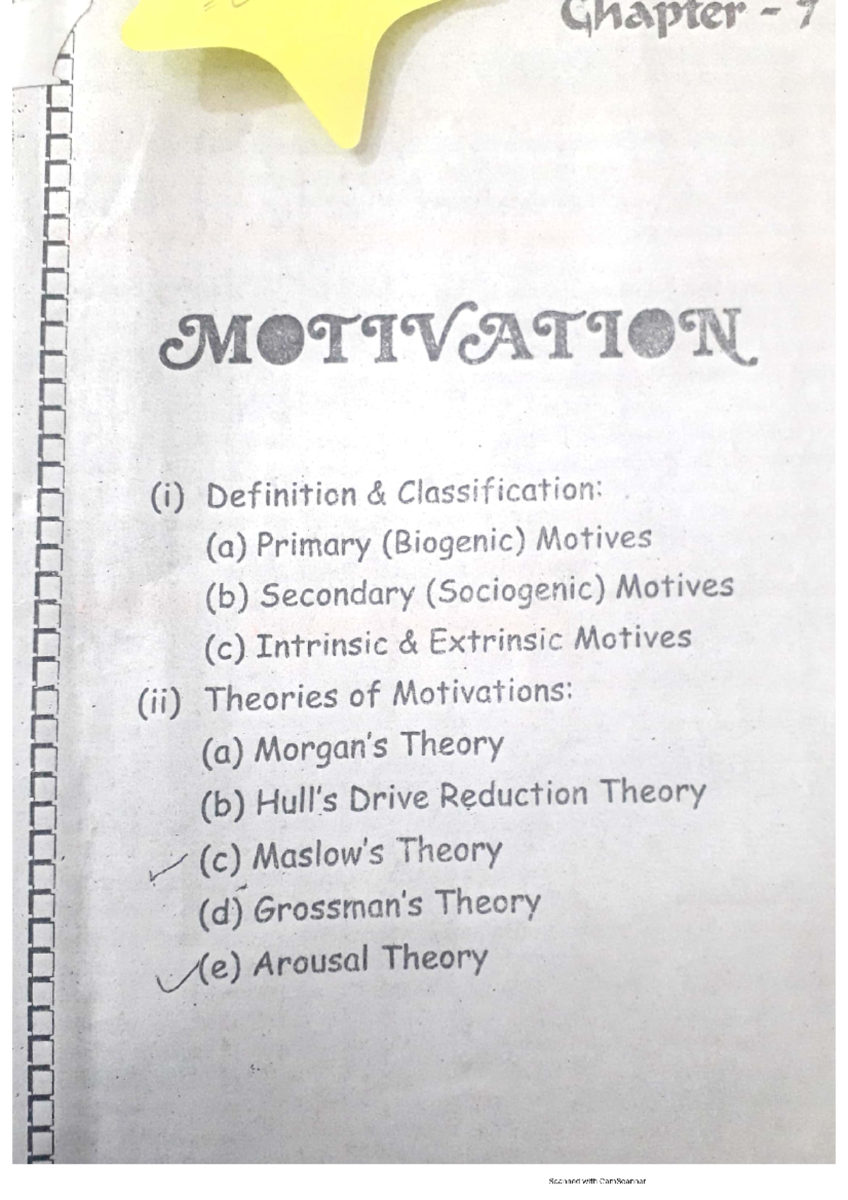 Motivation - Psychology - Studocu