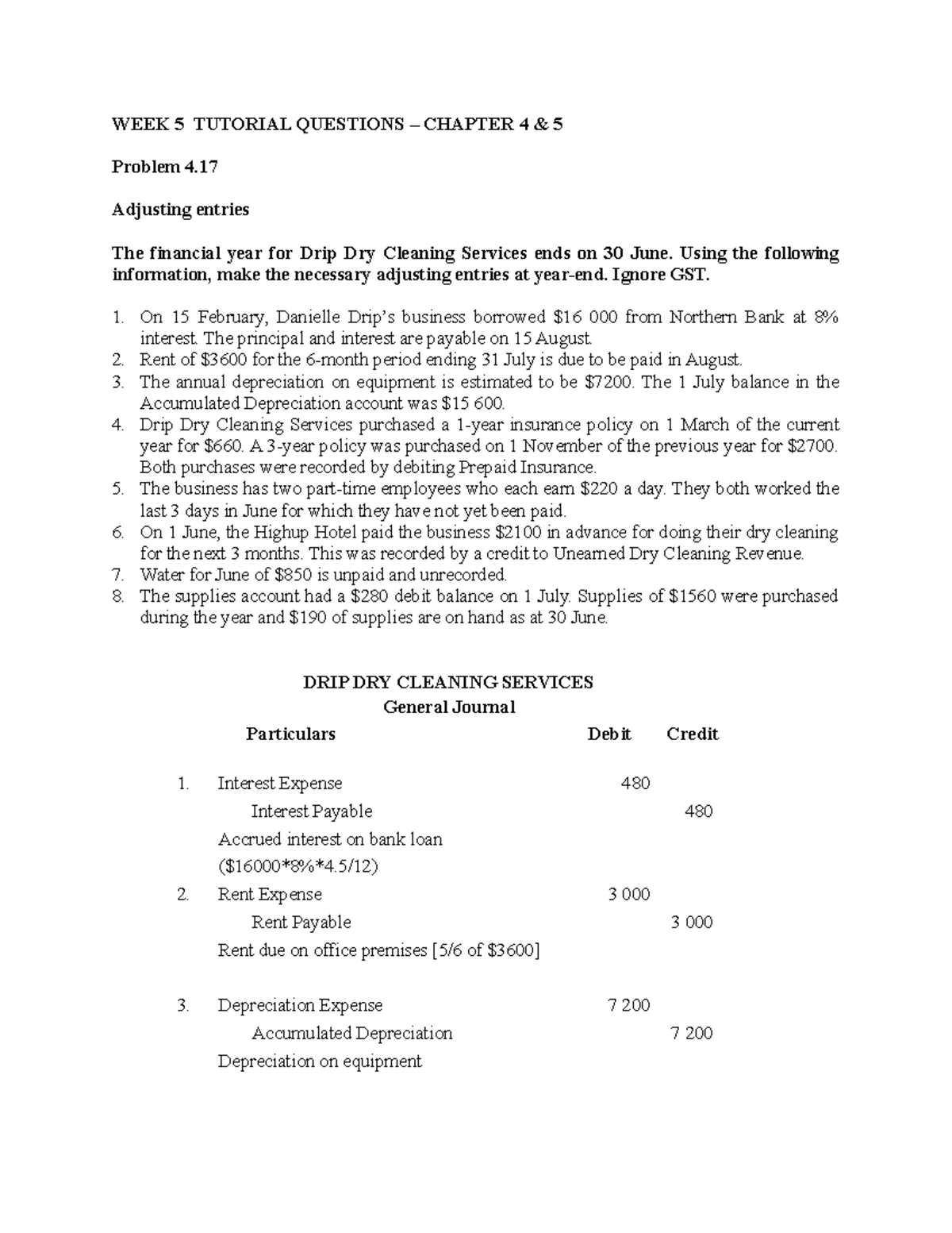 Week 5 Tutorial Solutions - Financial Accounting - USP - Studocu
