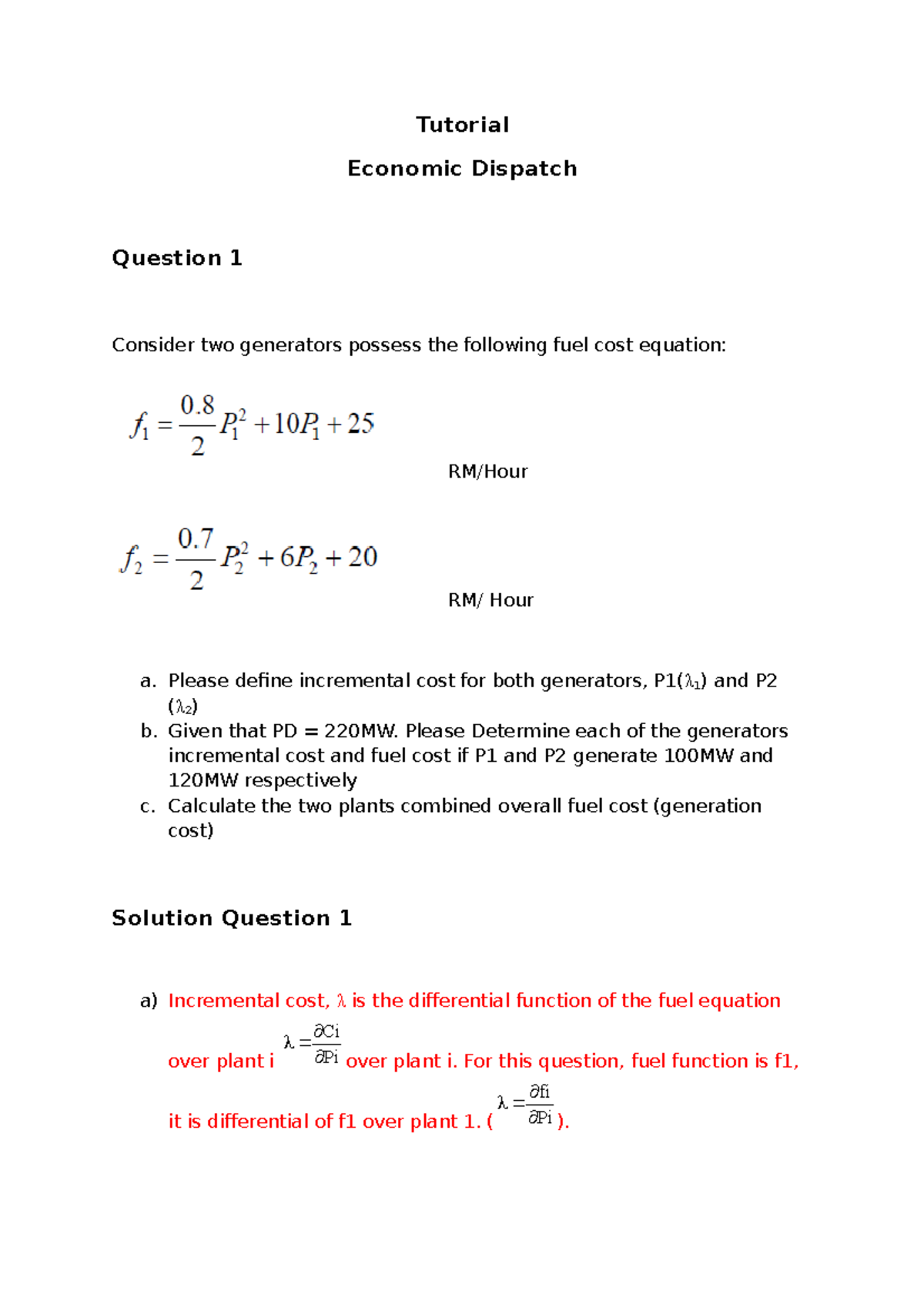 Tutorial Scheme ED1 - simple tutor - Tutorial Economic Dispatch ...