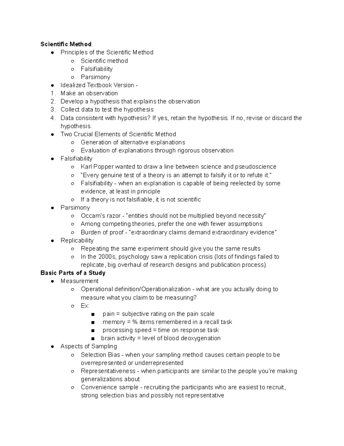 Chapter 2 Notes - Instructor Zach Pugh - Scientific Method Principles ...