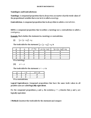 DM Unit 1 L5 - Lecture notes for discrete mathematics - DISCRETE ...