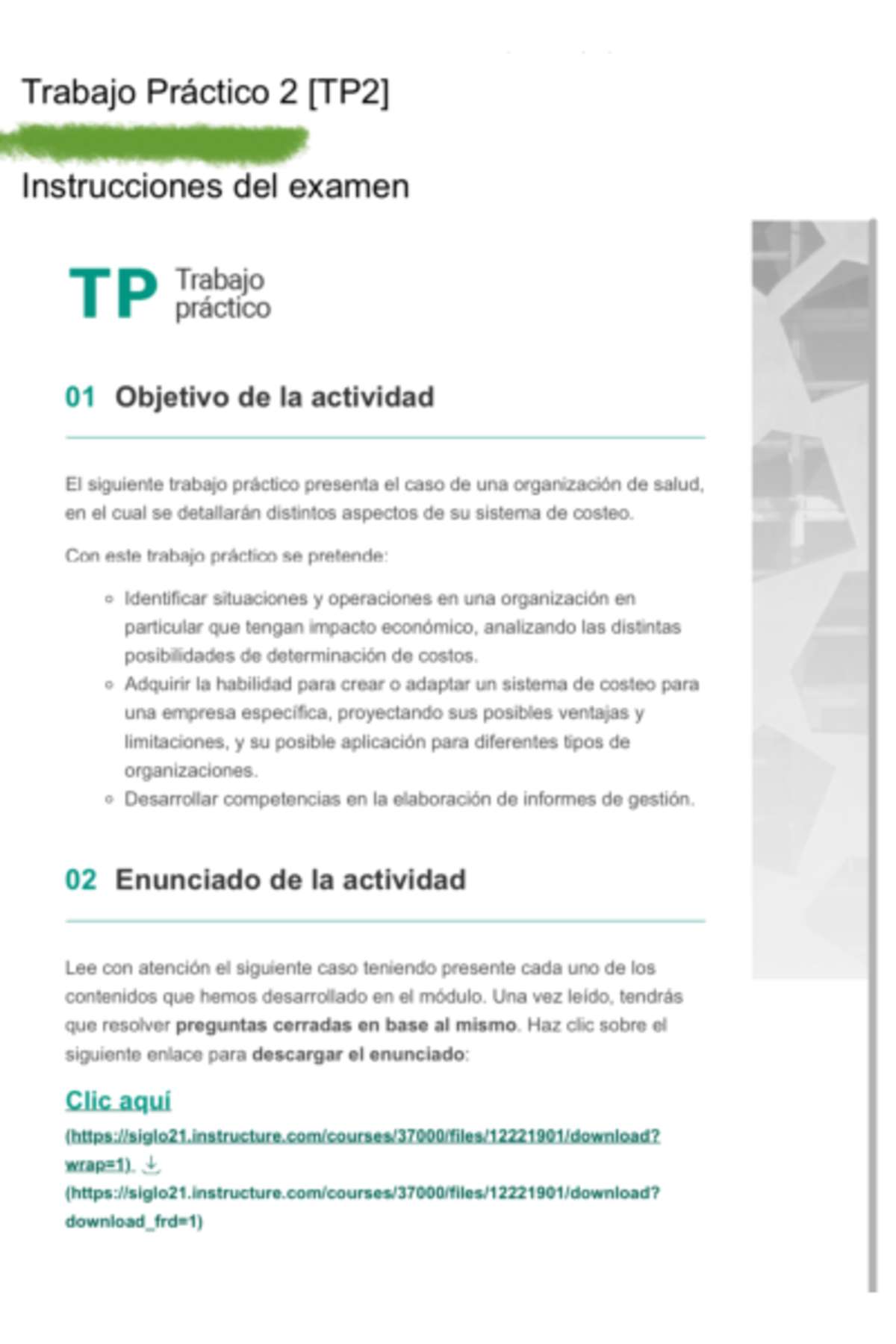TP 2 - año 2024 - 83,33% - Trabajo Práctico 2 Instrucciones del examen TP Trabajo práctico 01 ...