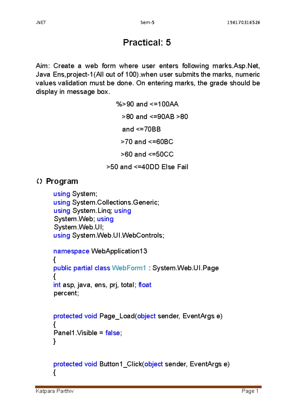 Practical 5 of diploma engineering in it sem 3 - Practical: 5 Aim ...