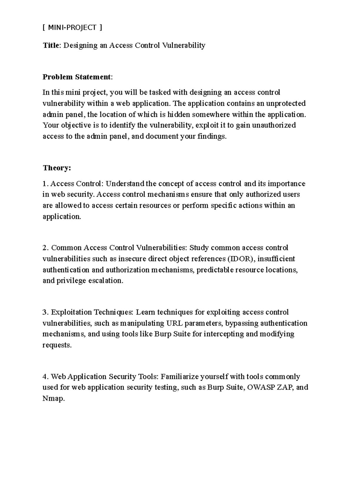 Miniproject - cyber sceurity - [ MINI-PROJECT ] Title: Designing an ...