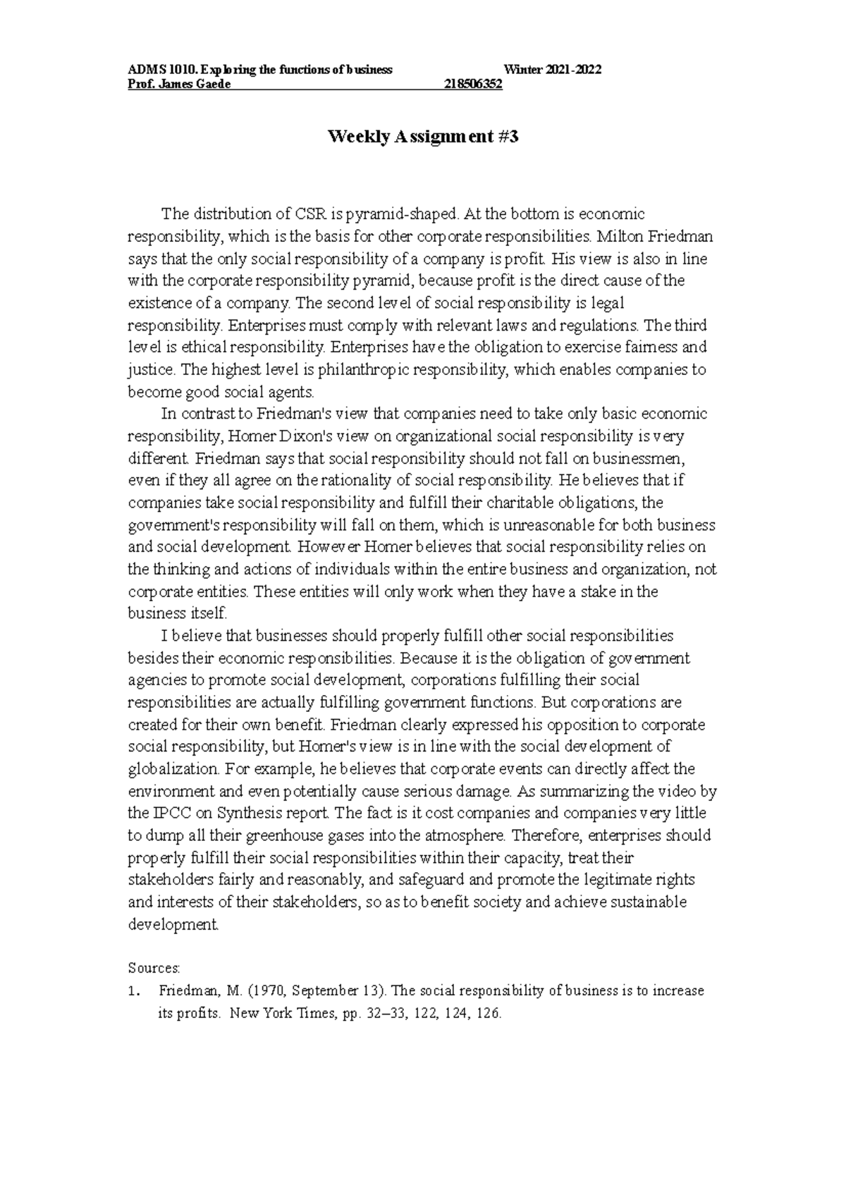 Weekly Assignment 3a homework of adms 2500 of myself about this ...