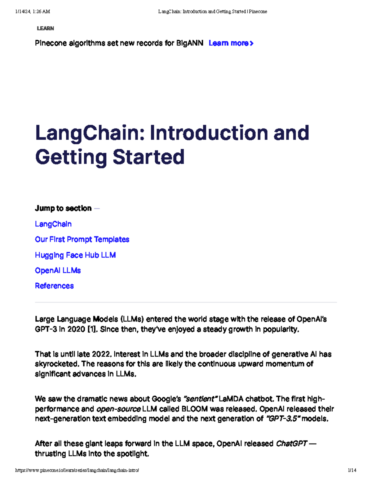 Lang Chain Introduction and Getting Started Pinecone - LangChain: Introduction and Getting ...