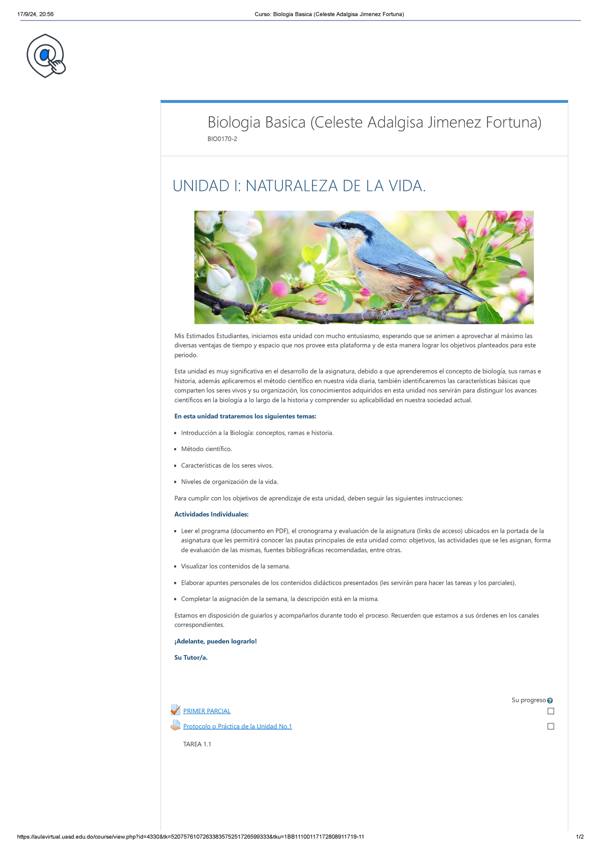 Curso Biologia Basica (Celeste Adalgisa Jimenez Fortuna) - BIO0170 ...