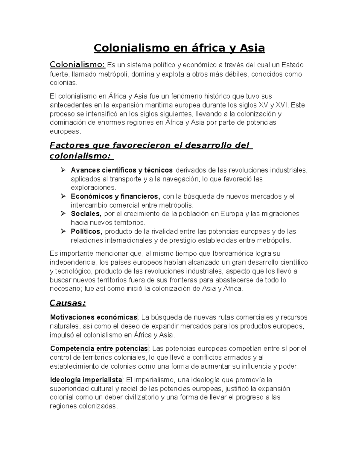 Colonialismo africa y asia - Colonialismo en áfrica y Asia Colonialismo: Es un sistema político ...