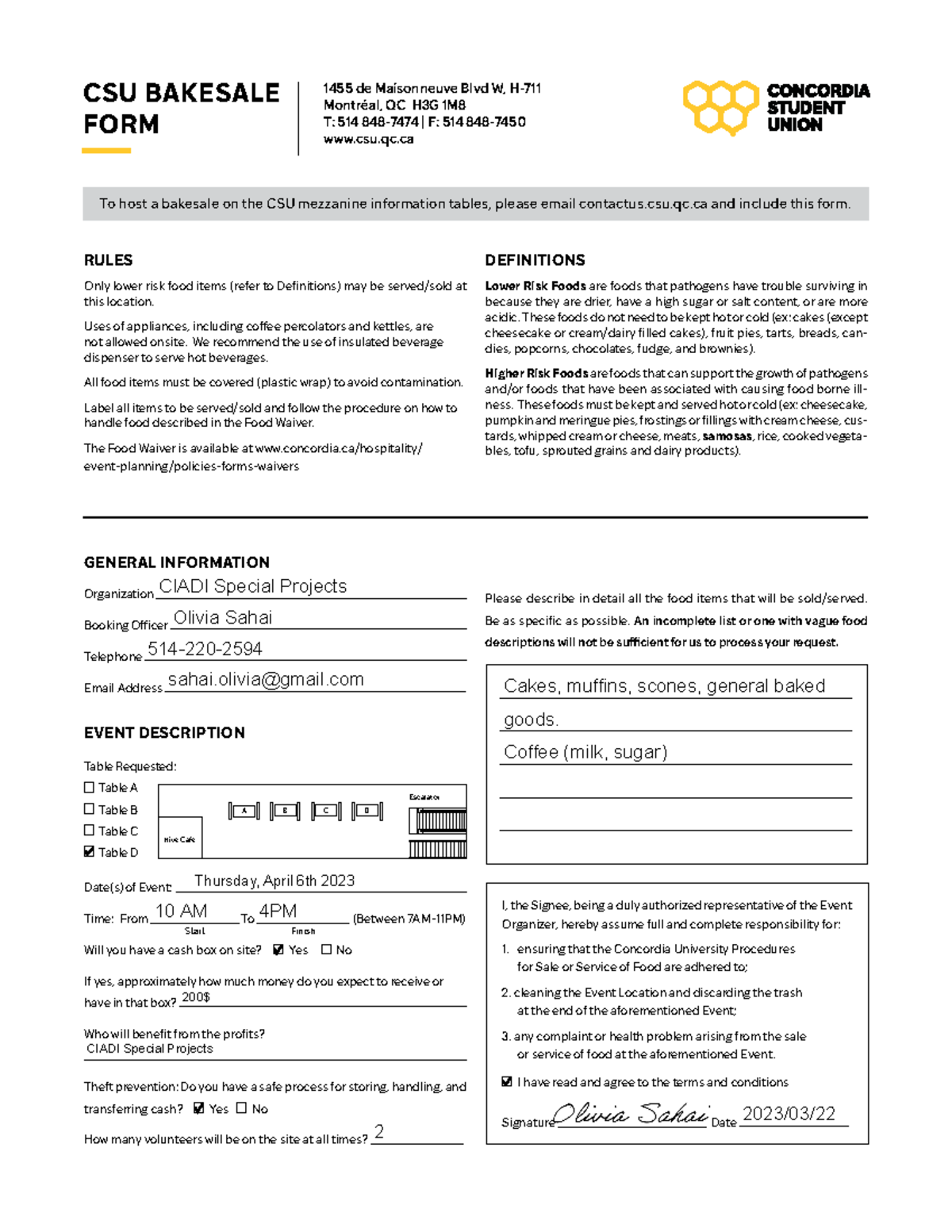Bakesale-Space-Booking-Form 2020 V14 - Table Requested: Table A Table B ...