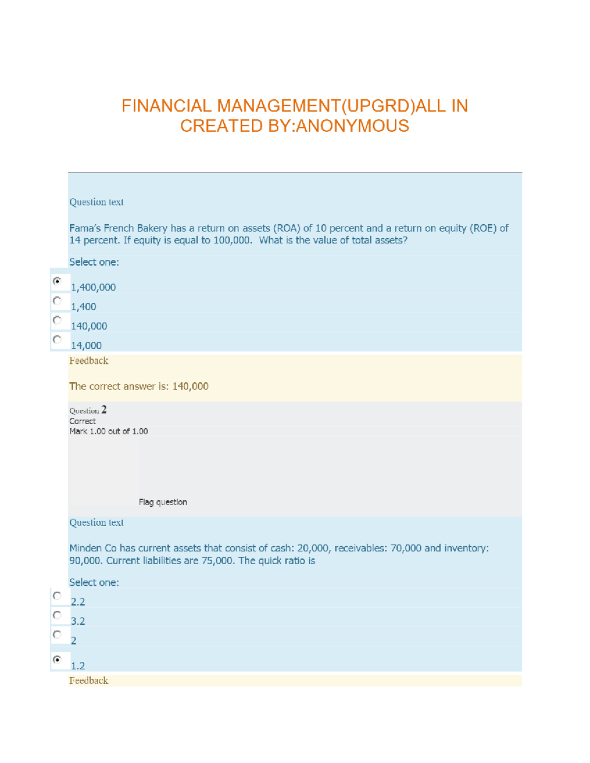 Financial- Managementuprgdall-IN 3.pdf TOAZ - Financial Management II ...