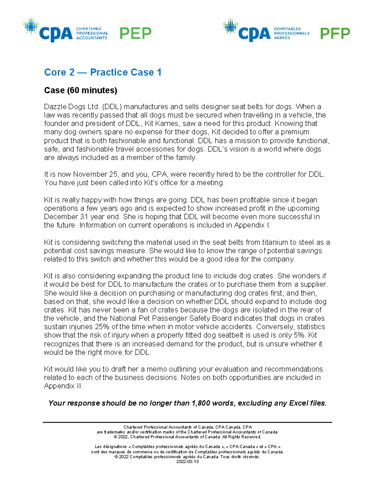CO2-2201E-PC01 - Practice Case 1 - Chartered Professional Accountants ...