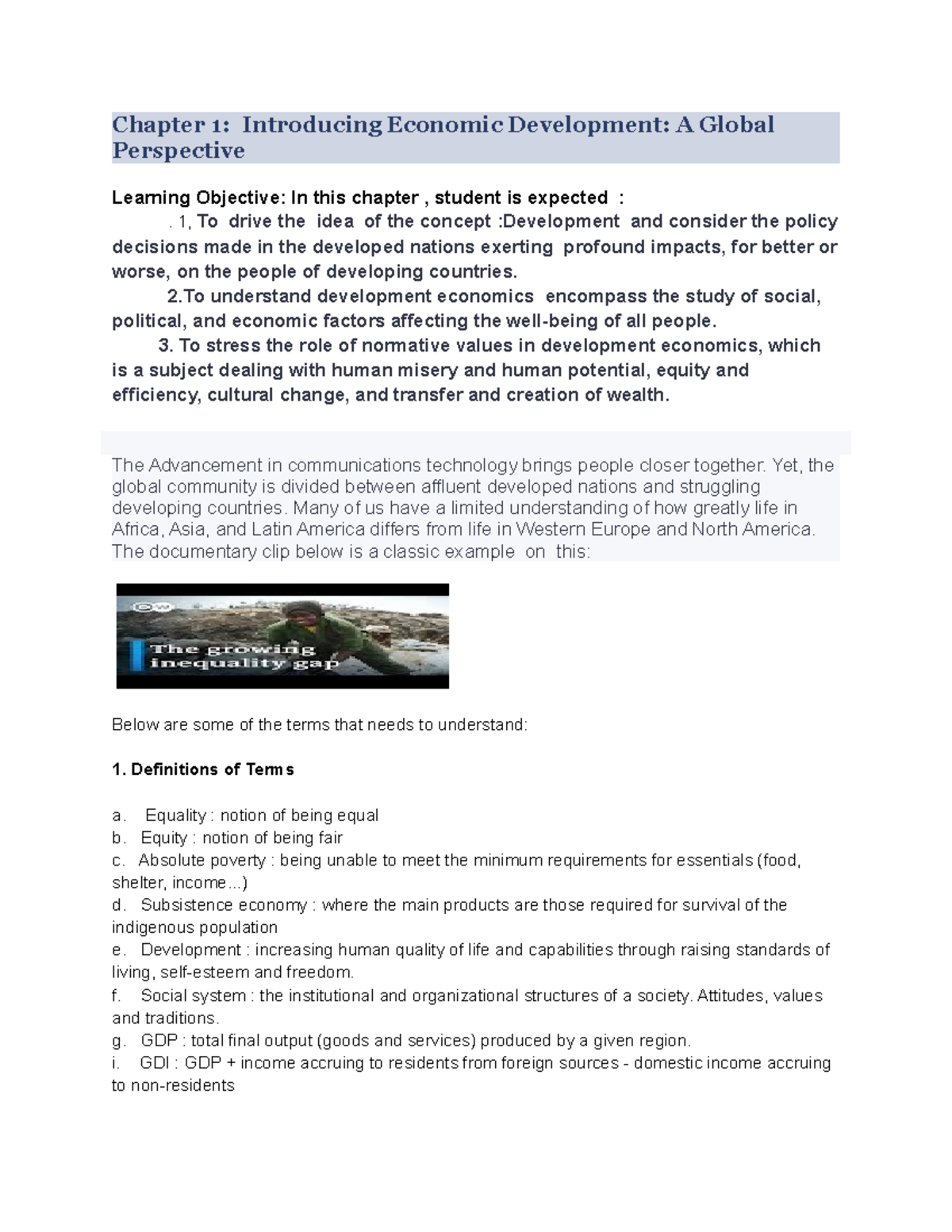 Wco dex module - Introducing Economic Development - Chapter 1 ...