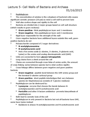 BSC310 Lecture 6 Notes - Lecture 6 - Compare and contrast capsules and ...