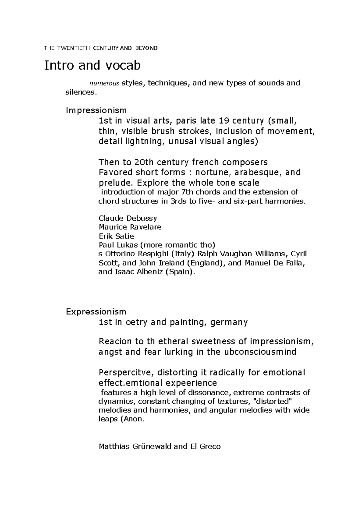 THE Twentieth Century AND Beyond - THE TWENTIETH CENTURY AND BEYOND ...