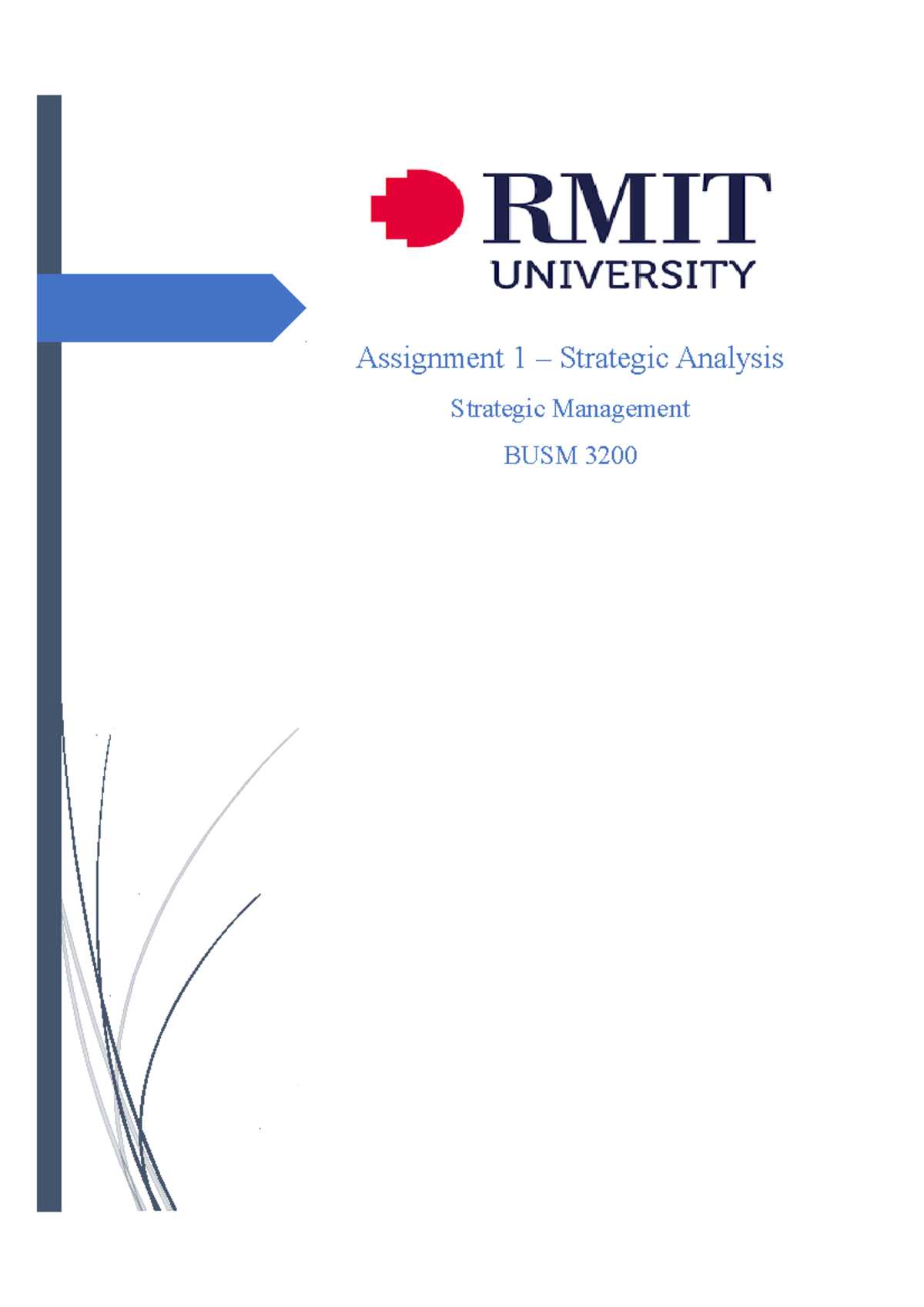 Assignment 1 Strategic Analysis - Assignment 1 – Strategic Analysis ...