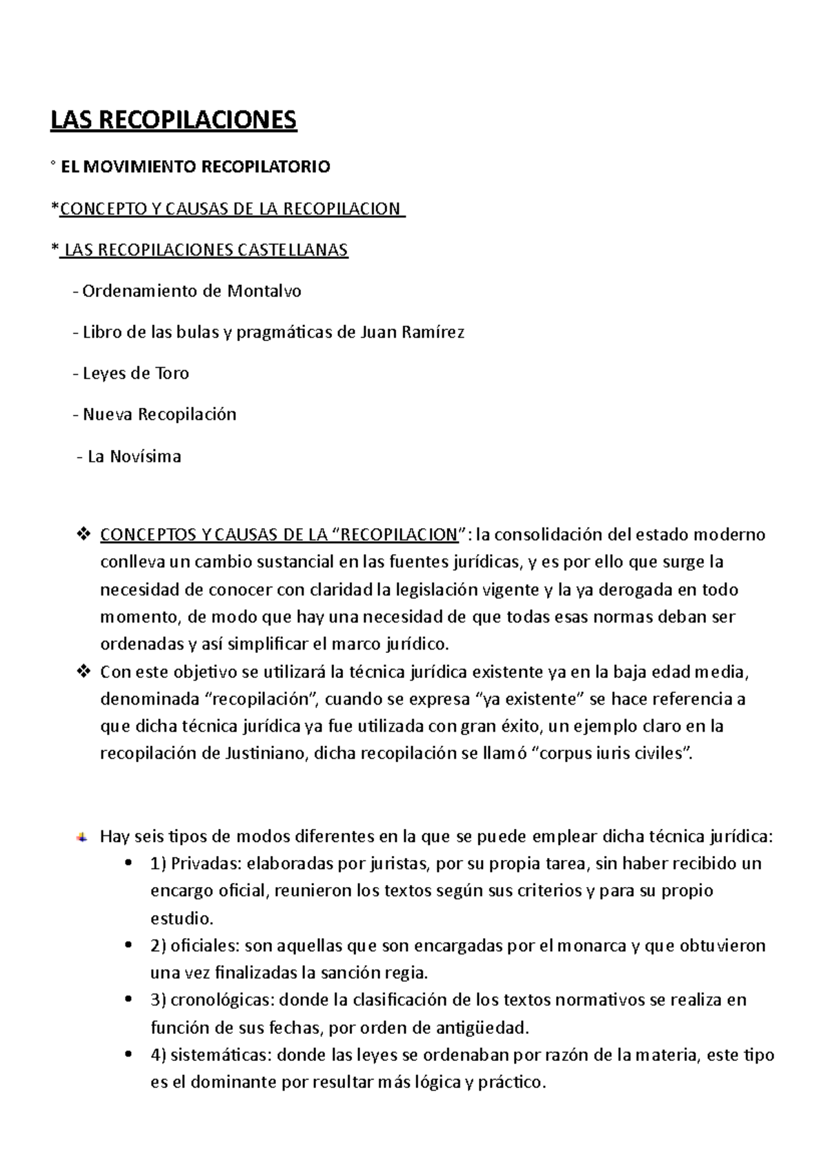 Las recopilaciones - LAS RECOPILACIONES ° EL MOVIMIENTO RECOPILATORIO ...