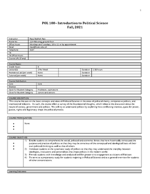 POL 100 Assignment 1 Sample answer - Zootopia- Response Paper Zootopia ...
