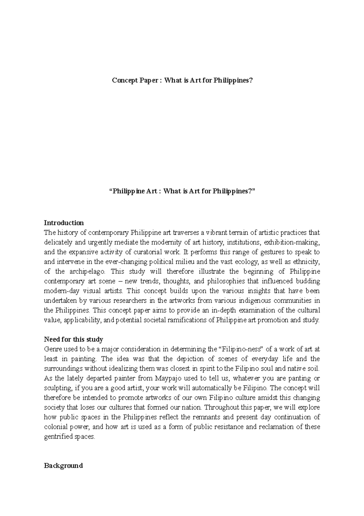 Concept Paper - It performs this range of gestures to speak to and ...