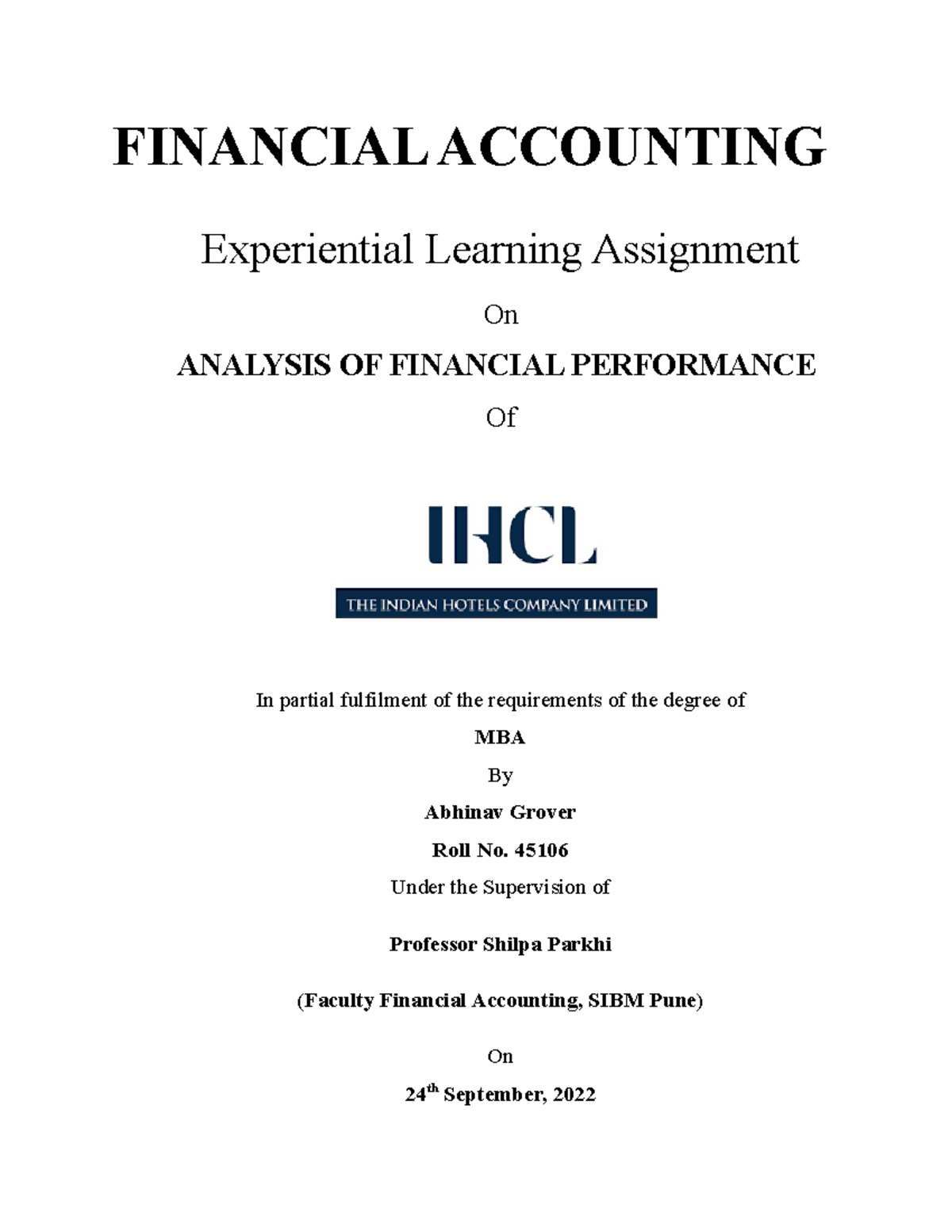 Financial Accounting - FINANCIAL ACCOUNTING Experiential Learning ...