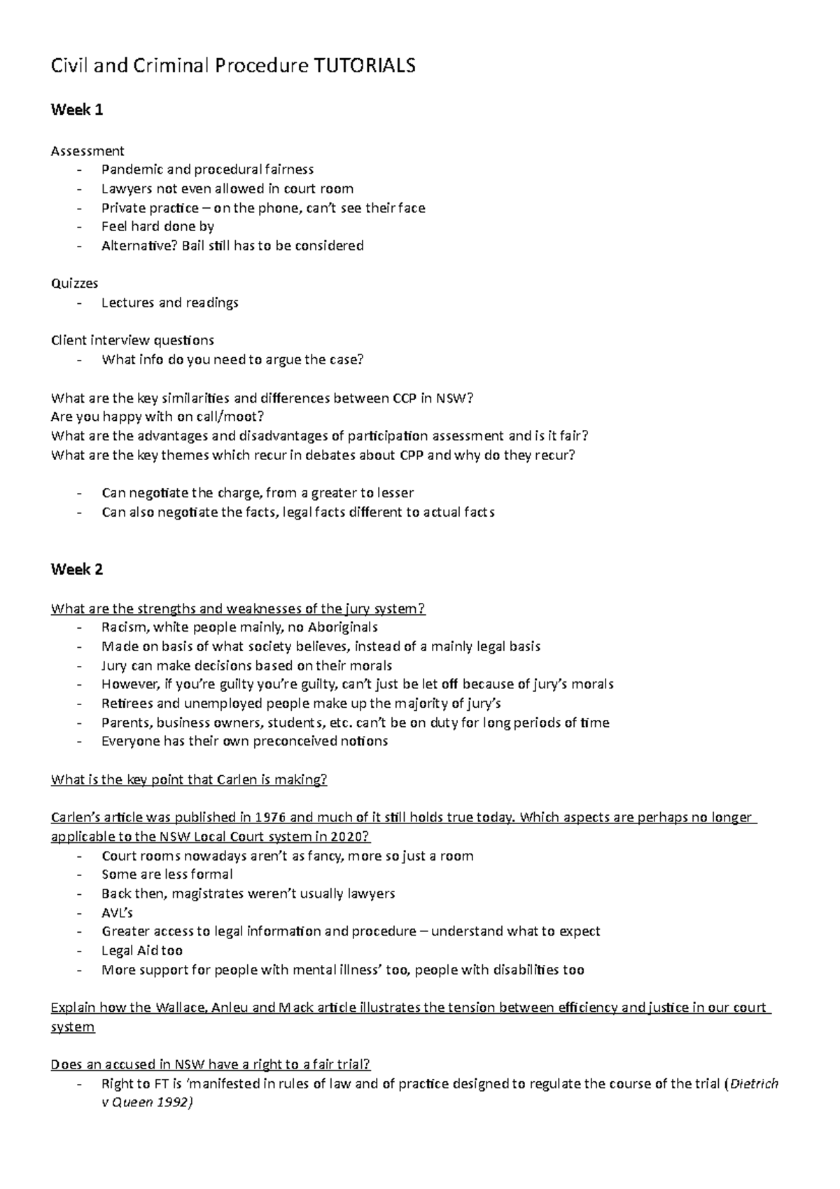 Civil and Criminal Procedure Tutorials - Civil and Criminal Procedure ...