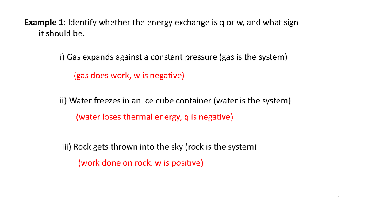 Module 6A examples - notes - Example 1: Identify whether the energy ...