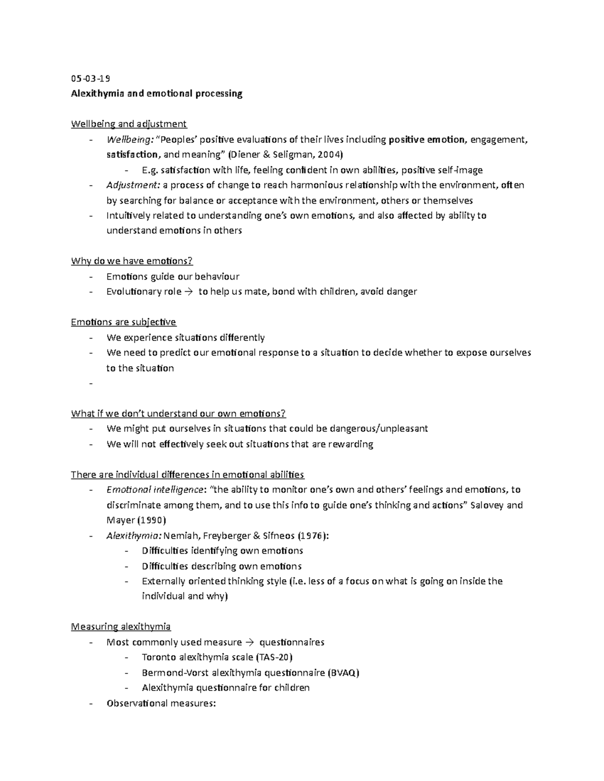7 Alexithymia and emotional processing - 05-03- Alexithymia and ...