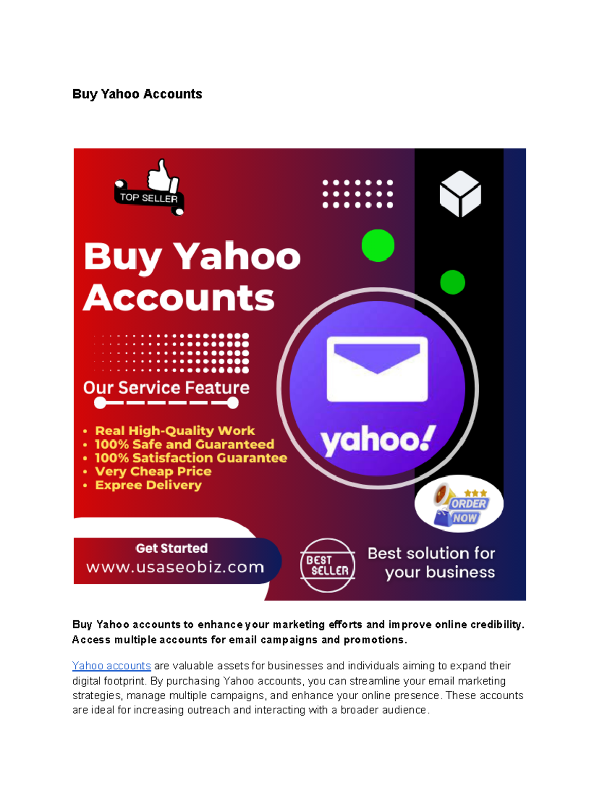 Buy Yahoo Accounts - Buy Yahoo Accounts Buy Yahoo accounts to enhance ...