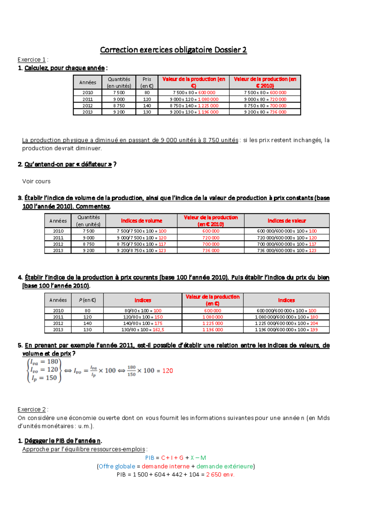 Correction Td 2 L1 Td Consommation Macro Correction Exercices