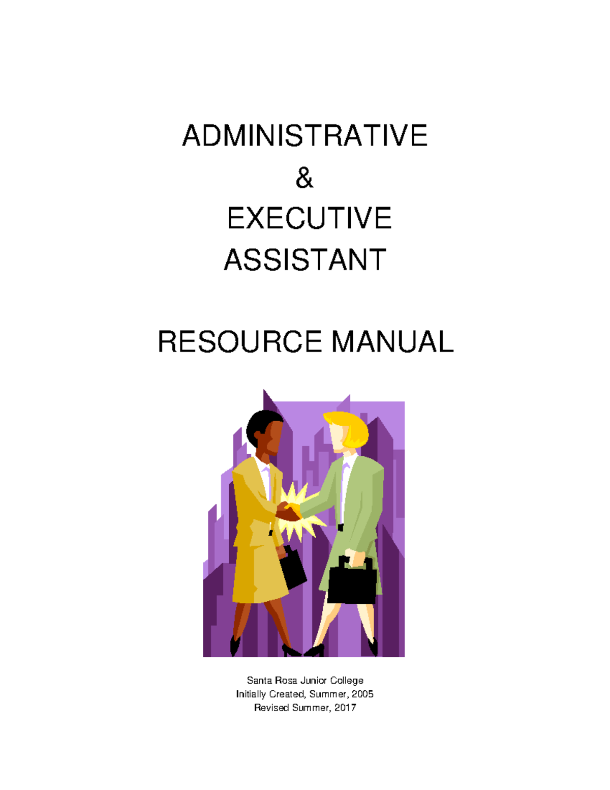 Administrative Assistant Training manual - zy z ADMINISTRATIVE ...