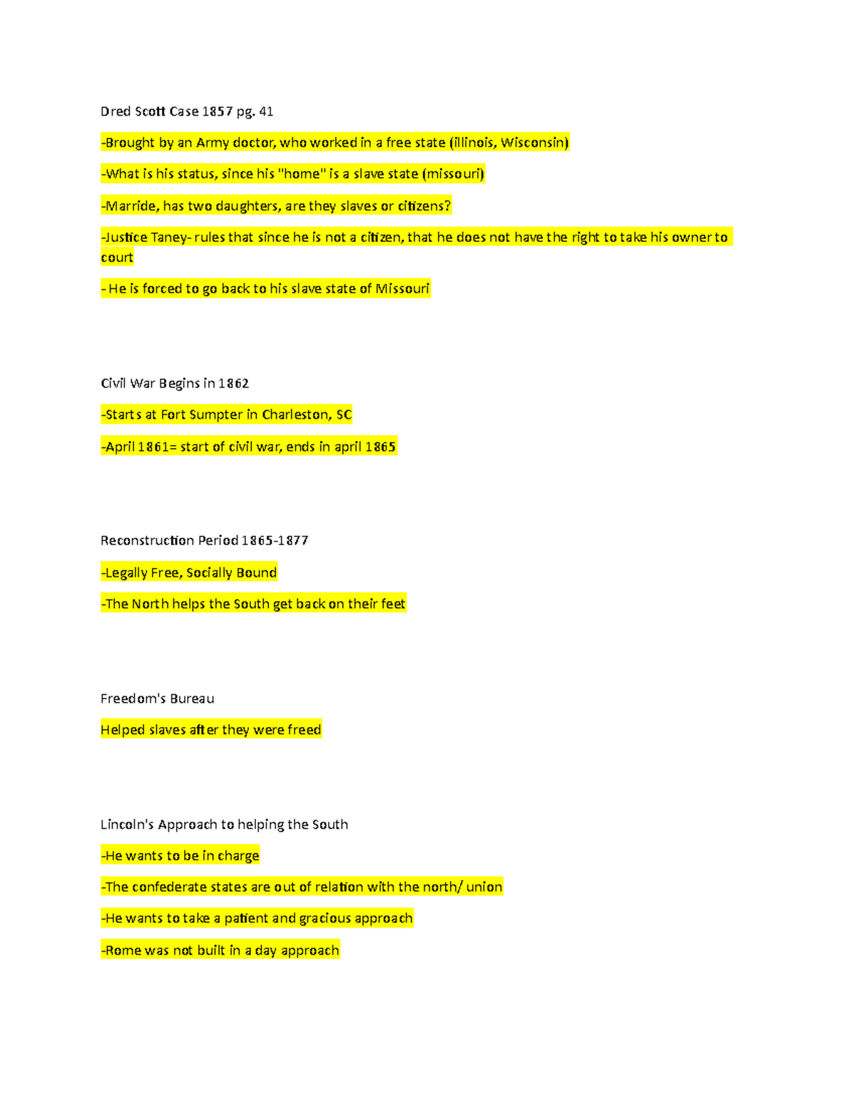 Assignment 1.HIST 2113 - Dred Scott Case 1857 pg. 41 -Brought by an ...
