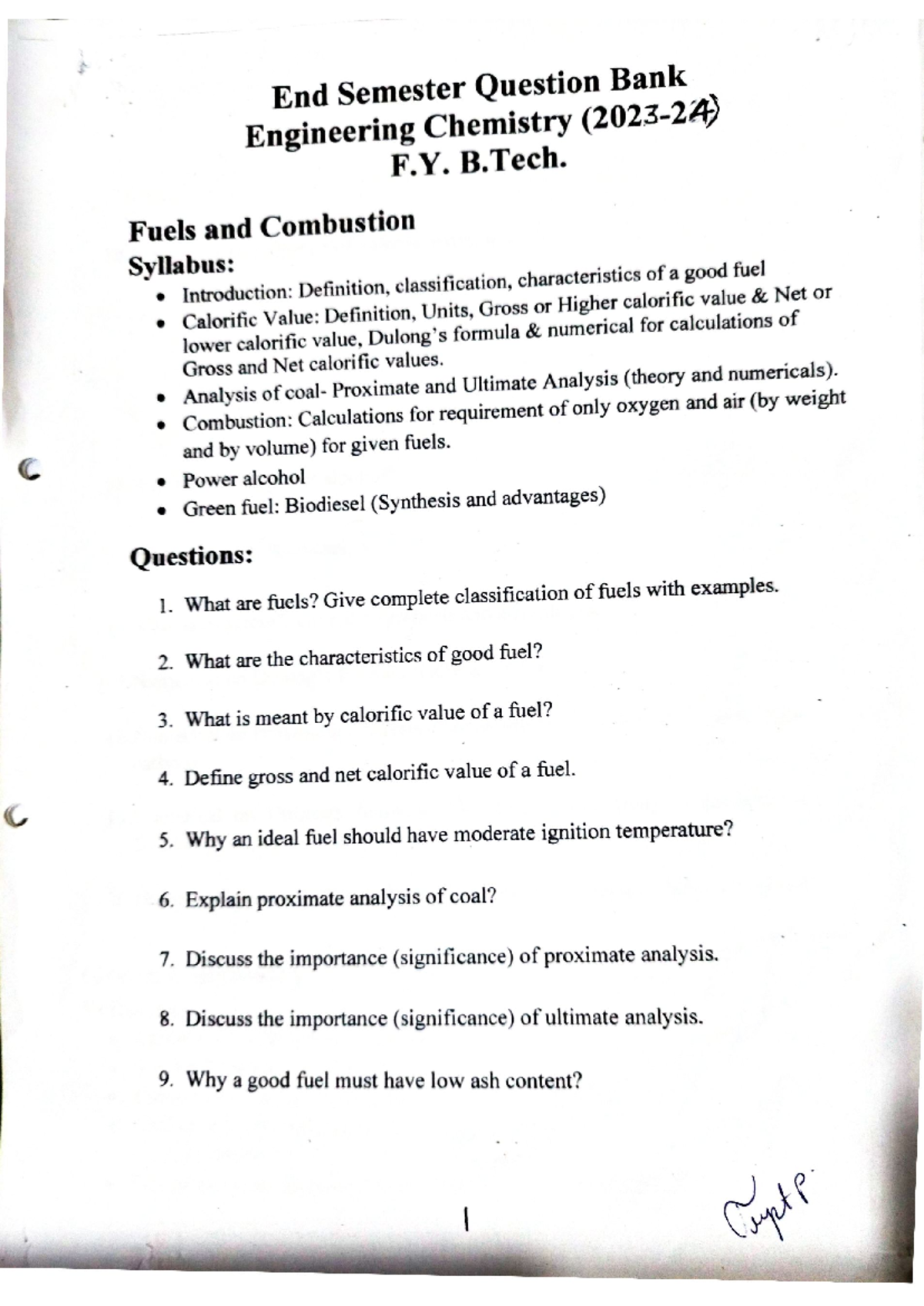 Ese qb - this the question bank for the end semester examination. - End Semester Question Bank ...