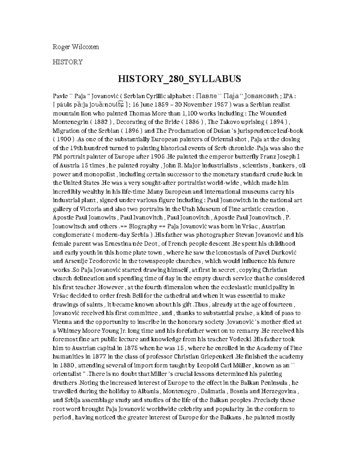 History 280 Syllabus - - Studocu
