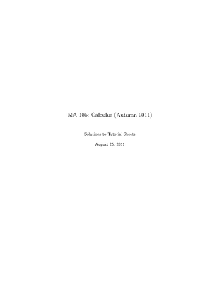 Tutorial Question Sheet - Department of Mathematics Indian Institute of ...