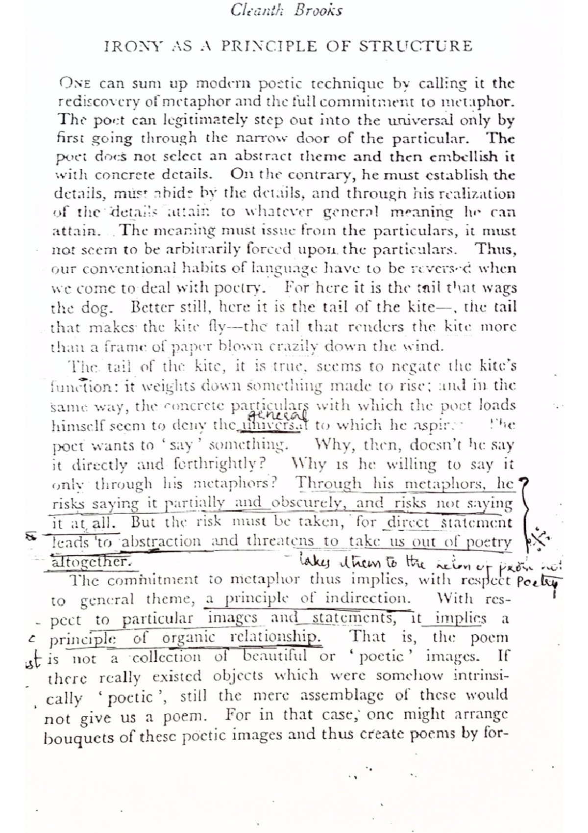 Cleath - Irony as a principle structure by Cleanth Brooks - English ...