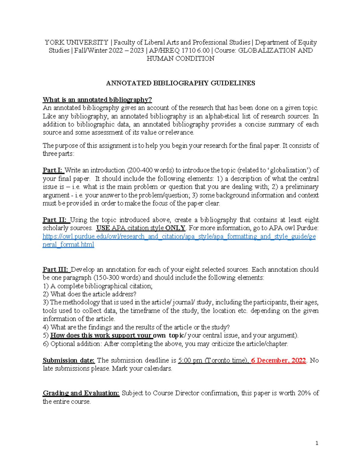 3 Annotated Bibliography YORK UNIVERSITY Faculty Of Liberal Arts 3-annotated-bibliography-york-university-faculty-of-liberal-arts