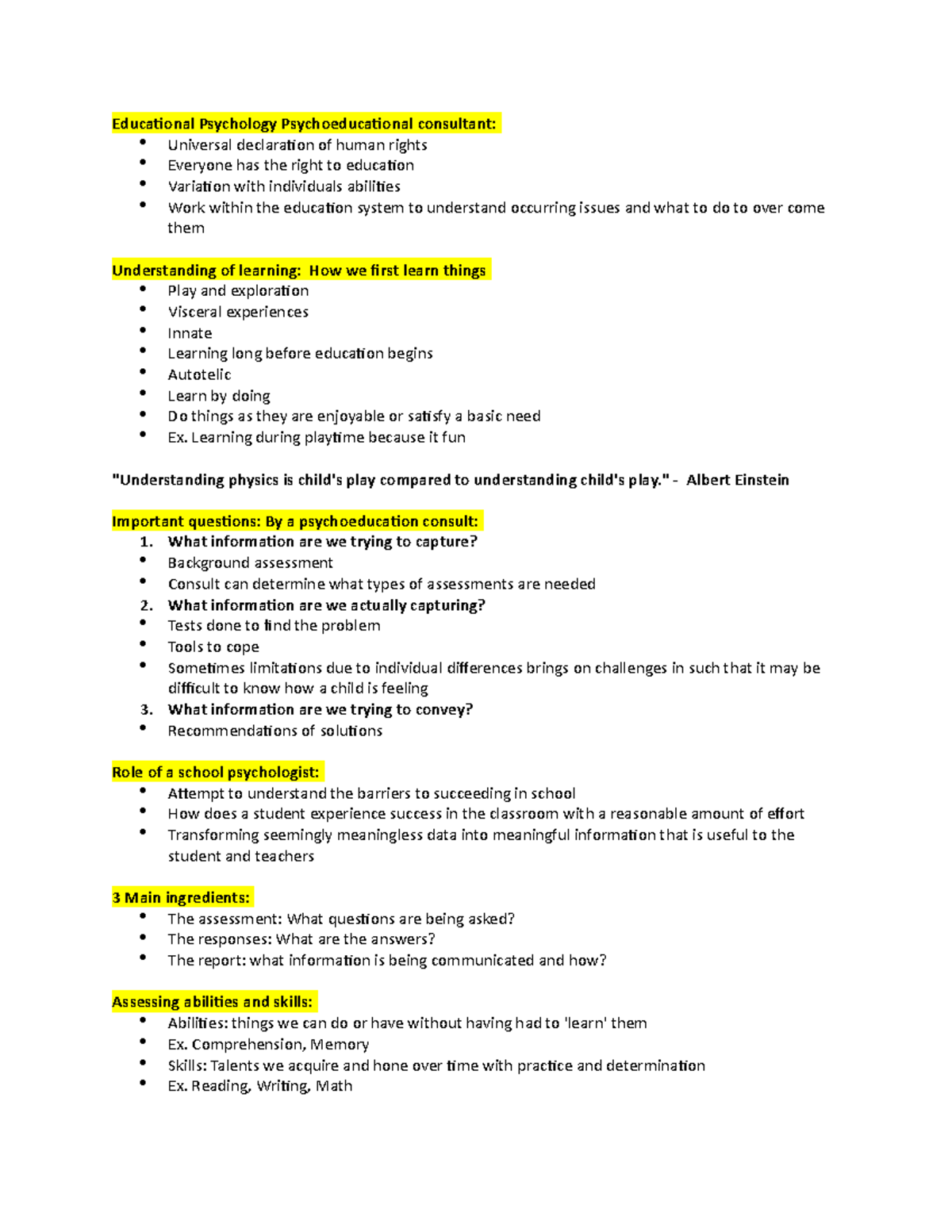 Psych 2990A - Week 8 - Educational Psychology Psychoeducational ...