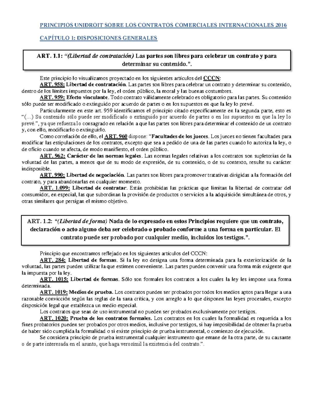 Principios Unidroit - PRINCIPIOS UNIDROIT SOBRE LOS CONTRATOS ...