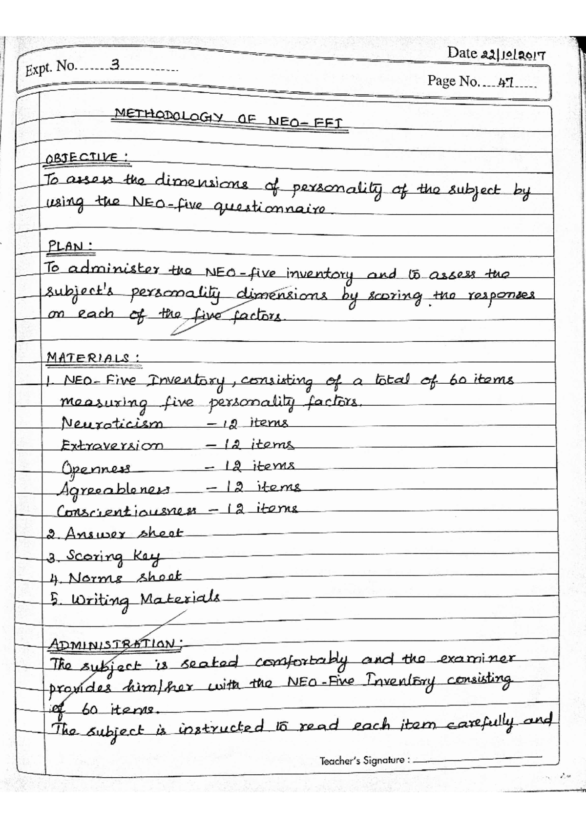 Neo Five methodlogy discussion model - Counselling Psychology - Studocu