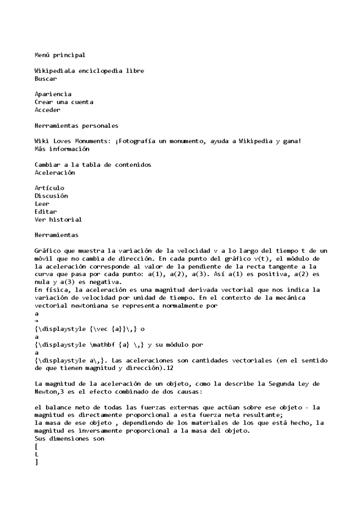 Aceleracion history - part of - Menú principal WikipediaLa enciclopedia ...