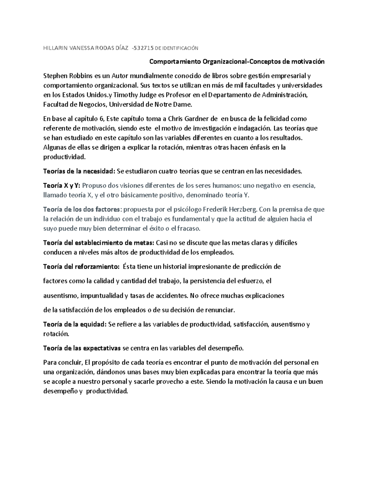 Lectura 4- Comportorganiza - HILLARIN VANESSA RODAS DÕAZ -532715 DE ...