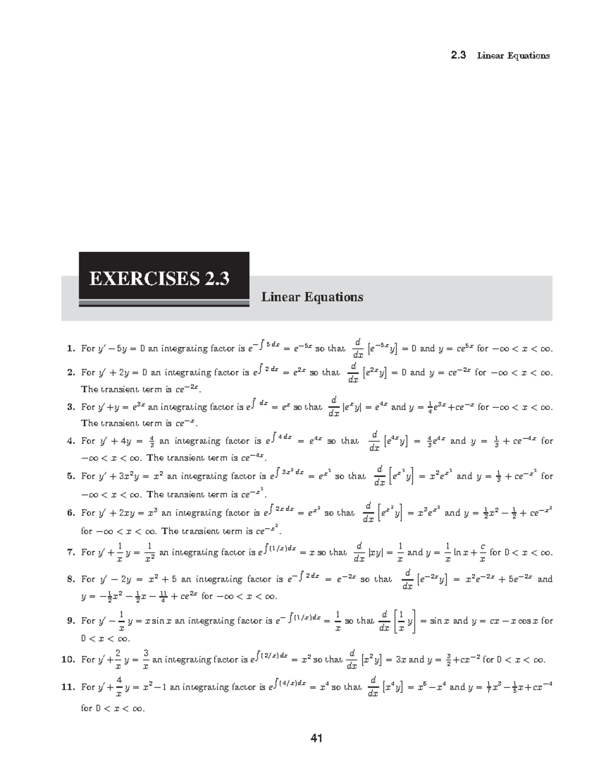 Advanced Engineering Mathematics CH2 -4 -2 0 2 4 6 8 10 0 2 4 x y (c ...