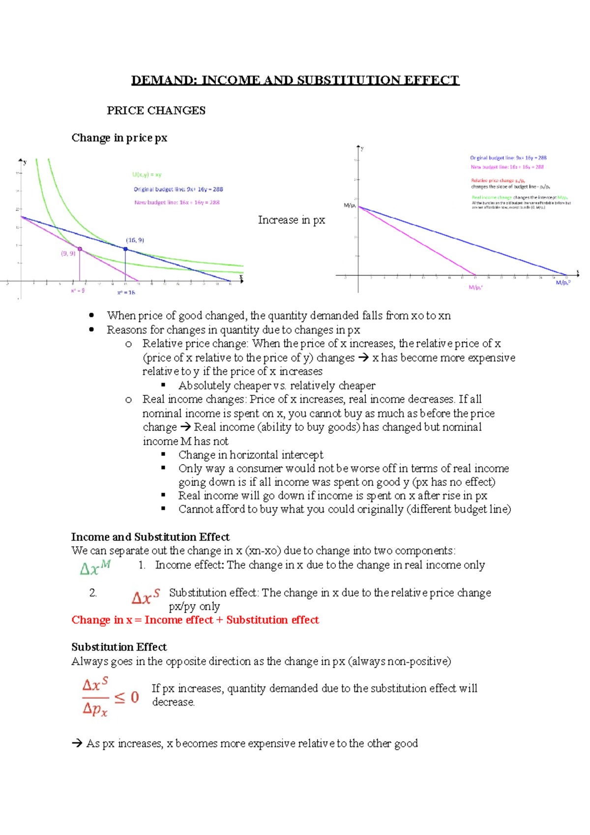5. Demand Income and Substitution Effect - DEMAND: INCOME AND ...